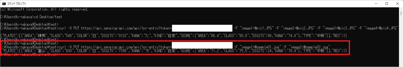 LPR API を使ってみる ~②複数枚の画像送信~ – EyeTech Sensing API